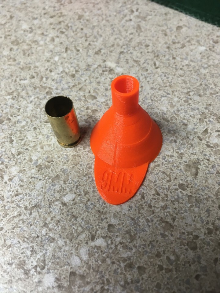 3D Printed Reloading Powder Funnel for Casings Brass 9mm 45 40 44 38 ...