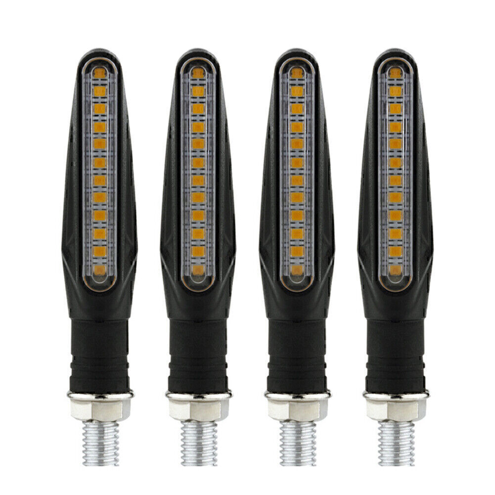 4x Universal Motorcycle Bike LED Amber Turn Signal Blinker Light ...