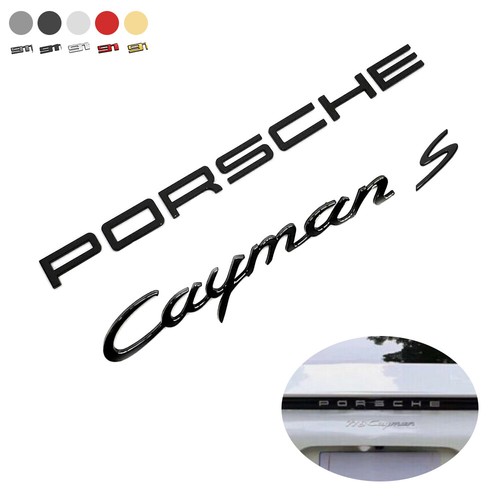 For Porsche Cayman S Letters Rear Badge Emblem Set Look Deck lid OEM | eBay