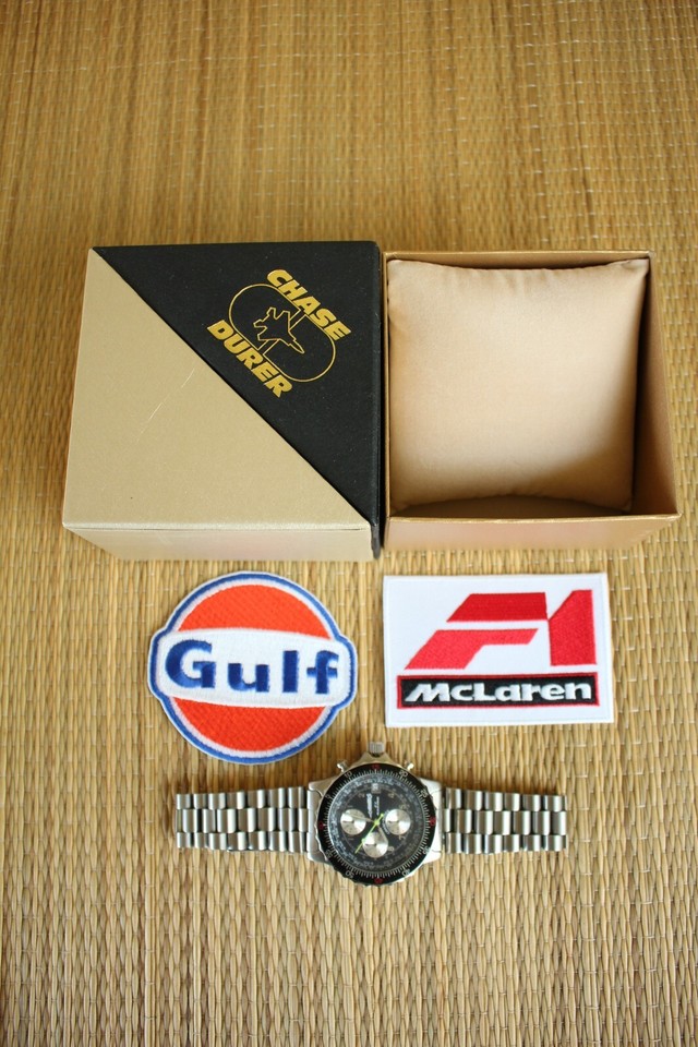 GULF MCLAREN CHRONOGRAPH F1 RACING TEAM CREW SPONSOR GIFT PROMO WATCH ...