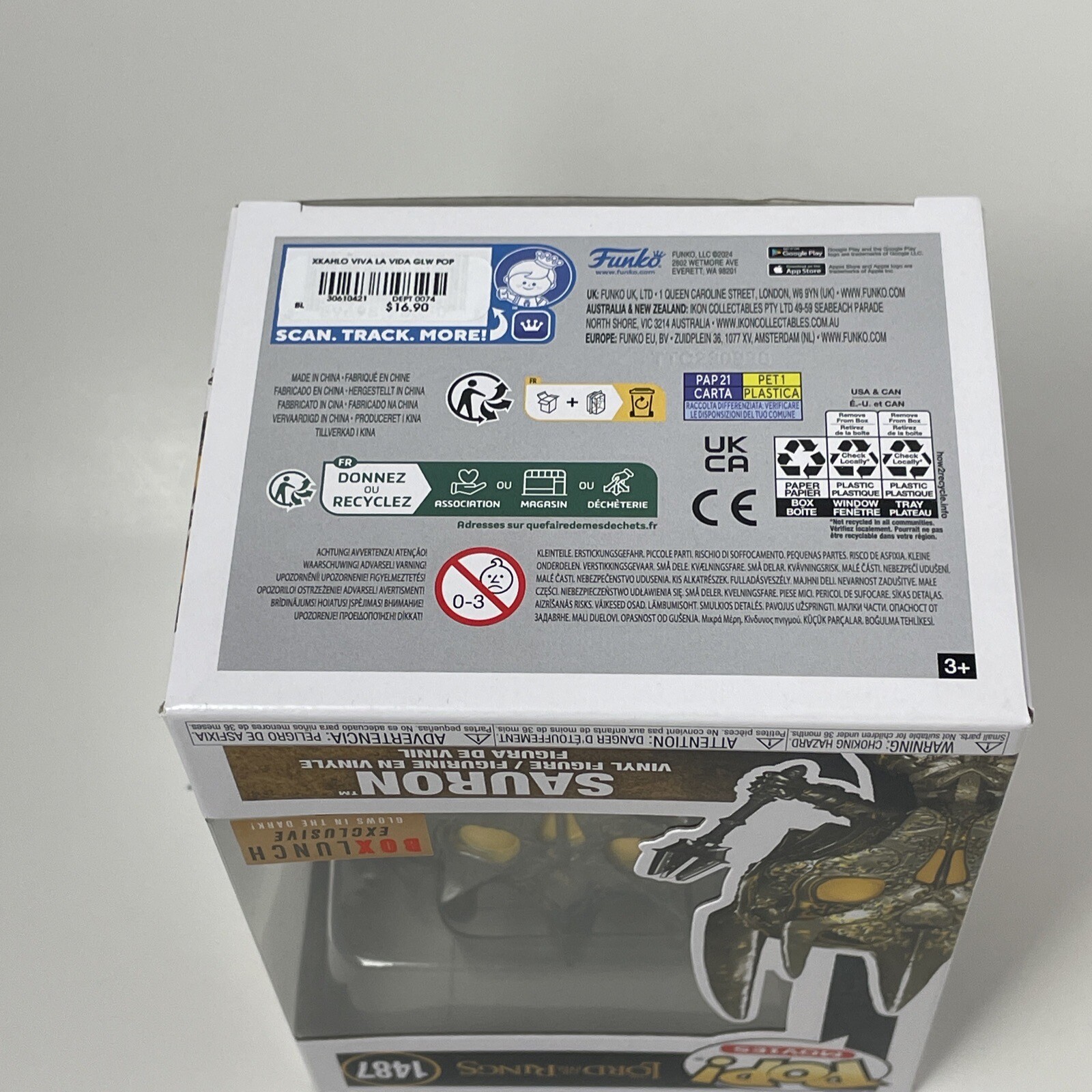 Funko Pop! Vinyl: The Lord of the Rings - Sauron (Glow) - Box Lunch (BL ...