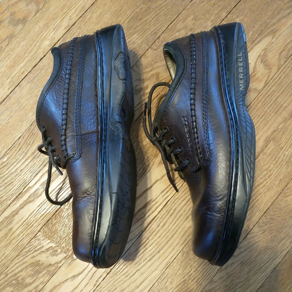 NICE Merrell World Vue Shoes Men 11.5 M Oxford Leather Brown Lace Up ...