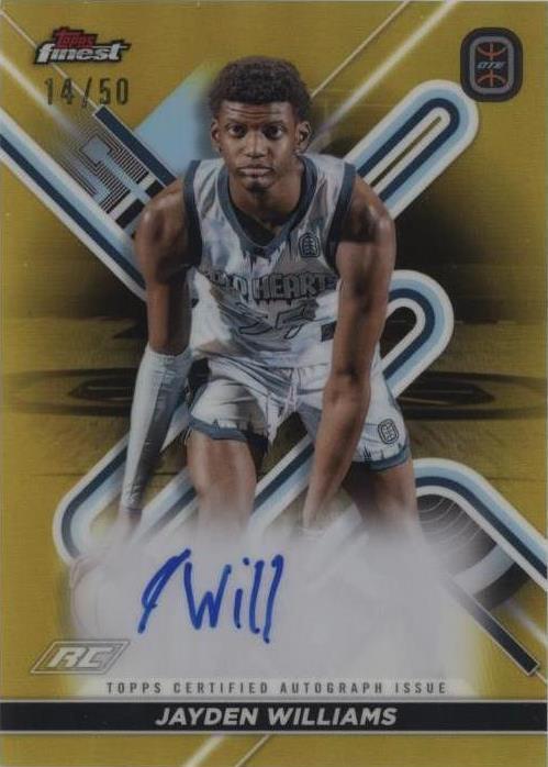2022-23 Topps Finest OTE Overtime Elite - Finest Autographs Jayden Williams #FA-JW Gold ...