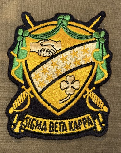 Vintage Sigma Beta Kappa COLLEGE FRATERNITY SEW ON PATCH Notre Dame ...