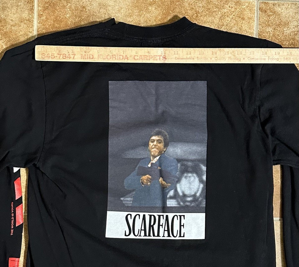 ScarFace Shoe Palace Long Sleeve Graphic Print Black T-Shirt Tony ...
