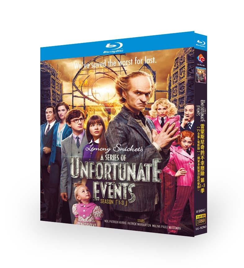 A Series of Unfortunate Events Season 1-3 BD 4-Disc 1080P Region free ...