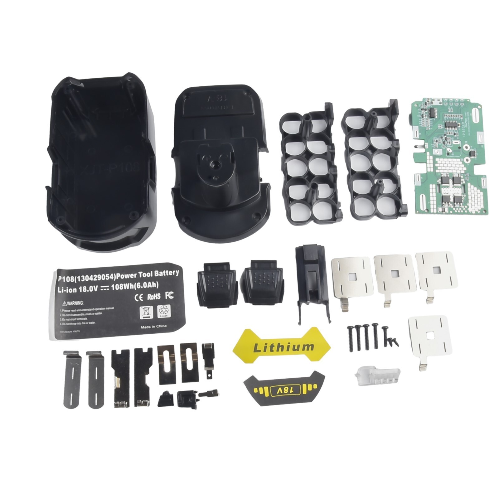 Battery Shell Case Replacement for RYOBI 18V P103 P108 Long Lasting ...