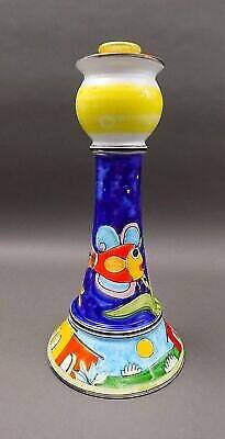 Nino Parrucca Italy Hand Painted Fish Art Pottery Candlestick Candle ...
