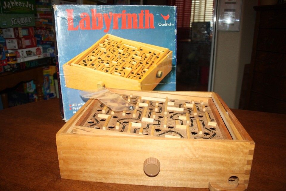 Labyrinth Maze Game with Ball All Wood Precision Control All Directions ...