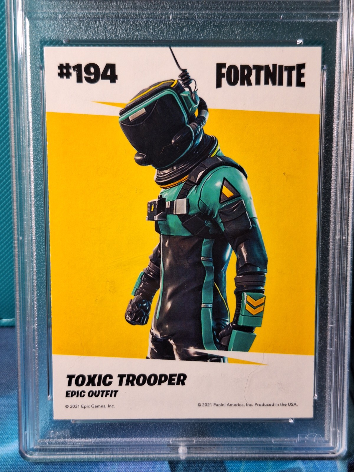 PSA 9 2021 Panini Fortnite Toxic Trooper Optichrome Holofoil Series 3 ...