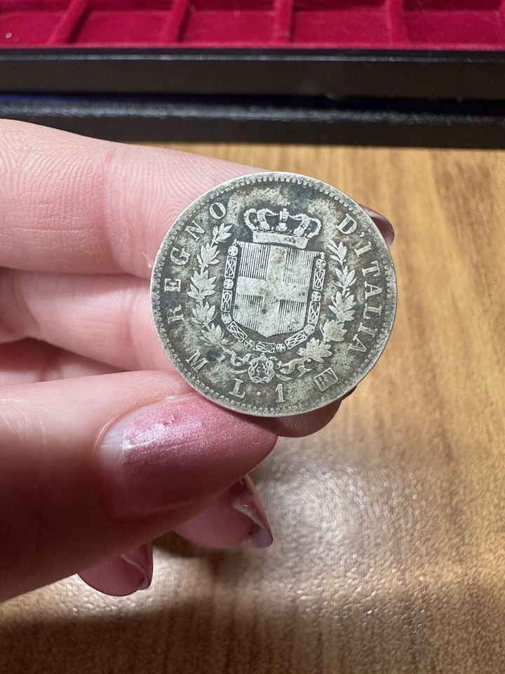 Coin Kingdom of Italy Victor Emmanuel II 1 Lira 1863 Milan AE | eBay