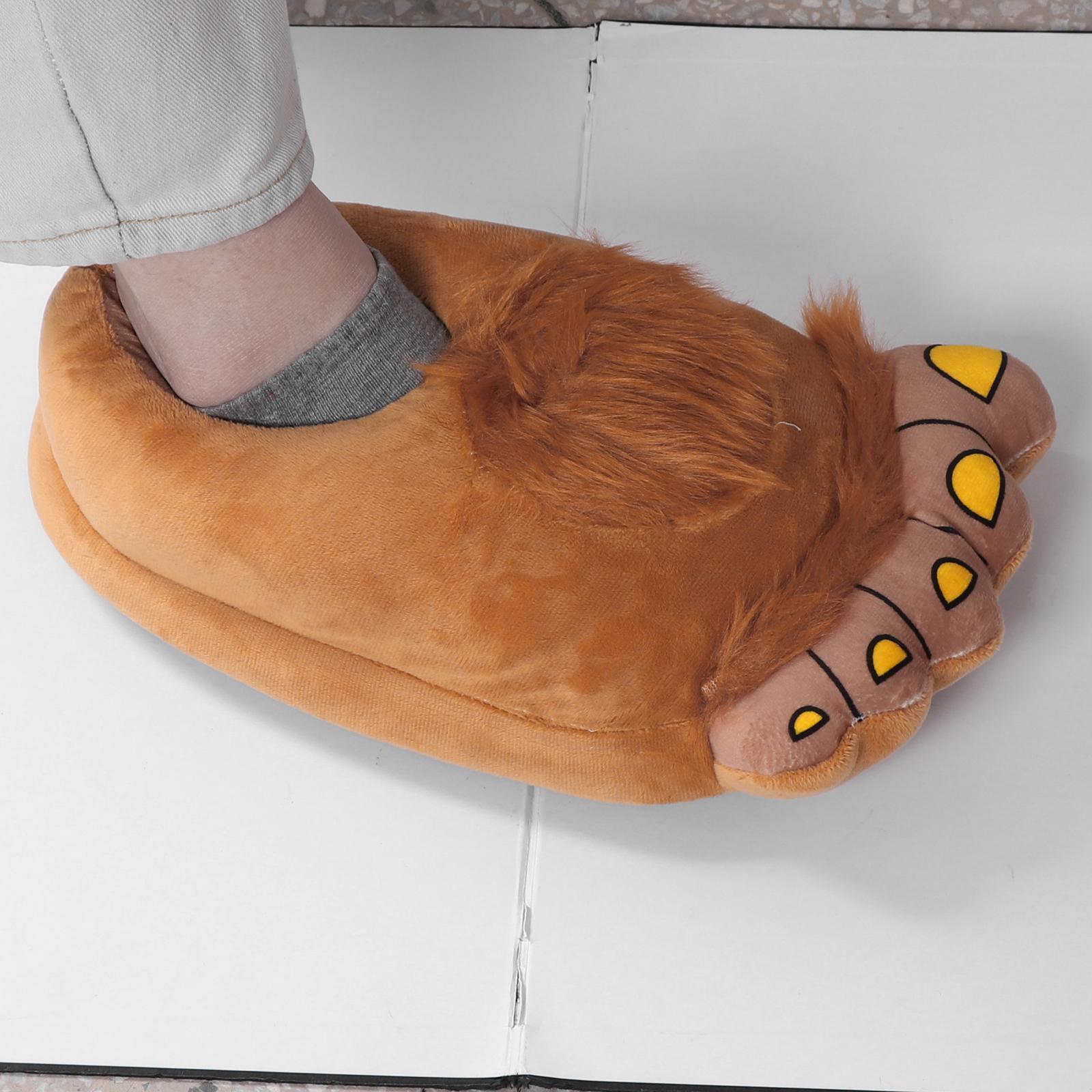 Novelty Christmas Furry Hobbit Slippers Indoor Shoes for Men | eBay
