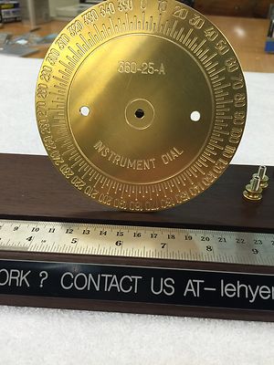 BRASS ENGRAVING PLATE FOR NEW HERMES FONT TRAY INSTRUMENT DIAL 0-360 ...