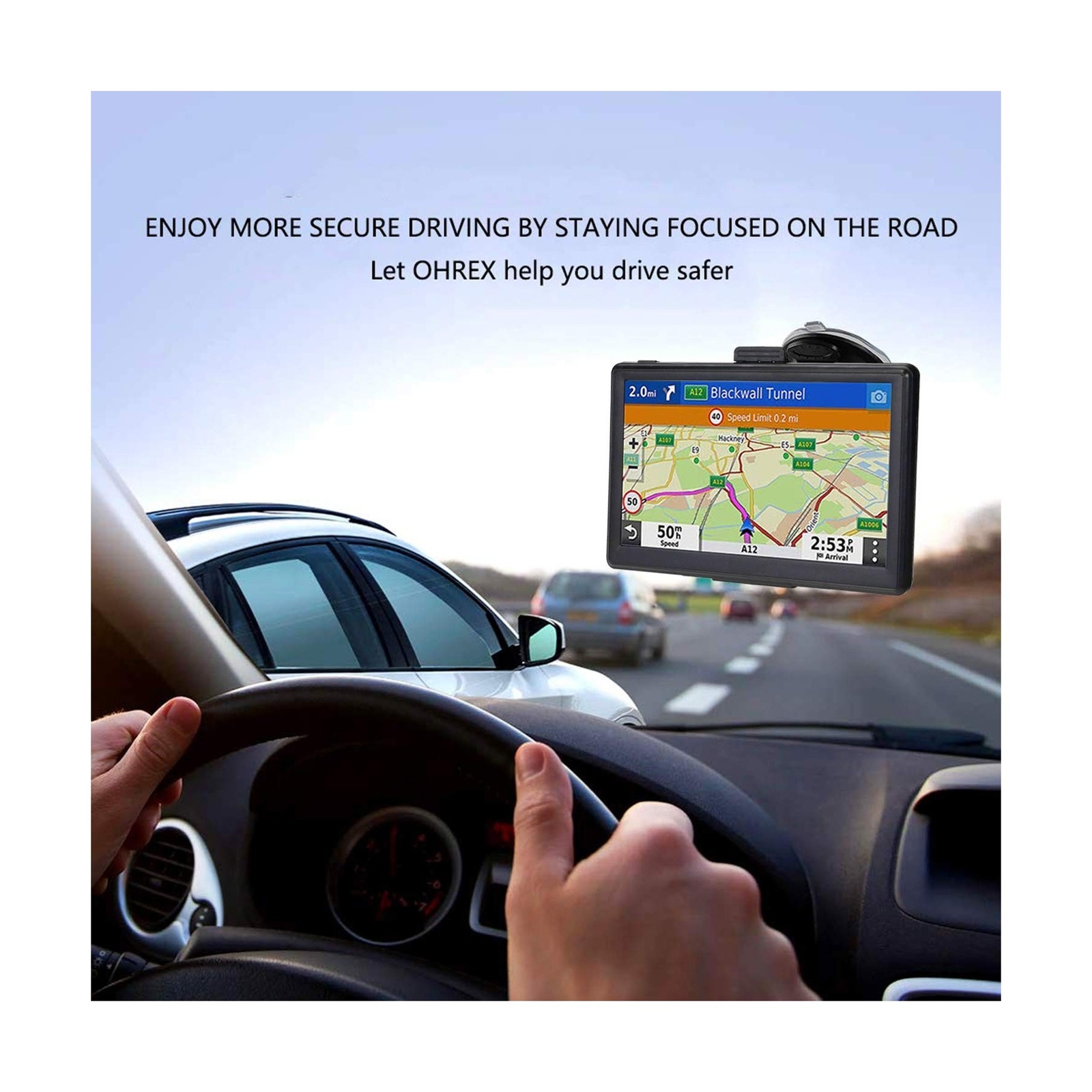 OHREX GPS Navigation for Truck RV Car, 7 inch Truckers Trucking GPS ...