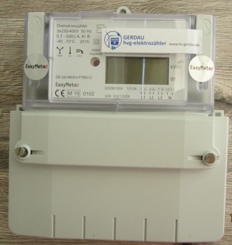 Drehstromzähler EasyMeter Q3xx 5/60 Amp. reg. mit Leistungsanzeige in ...