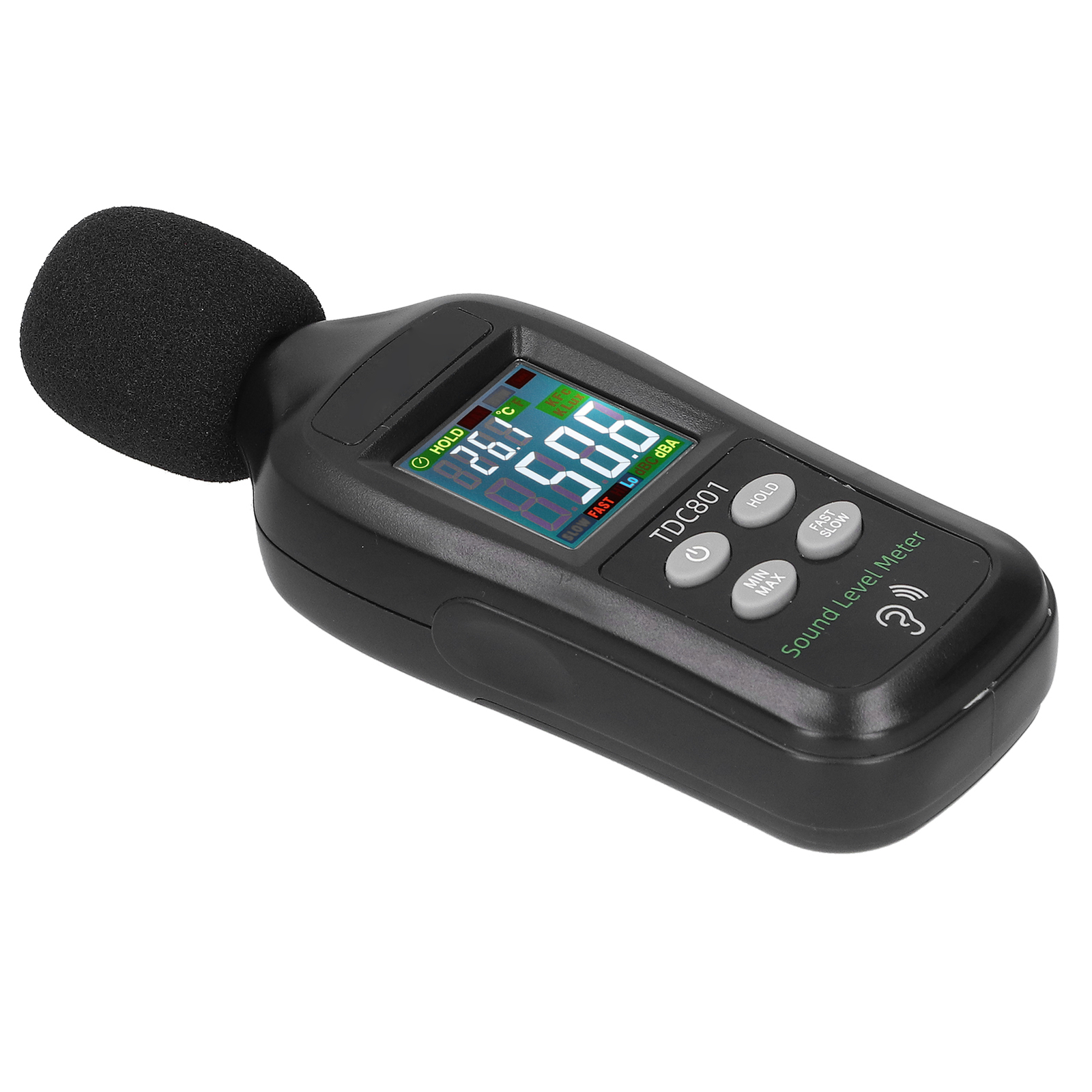 35dB To 135dB Sound Level Meter TDC801 Noise Decibel Tester LCD Display ...