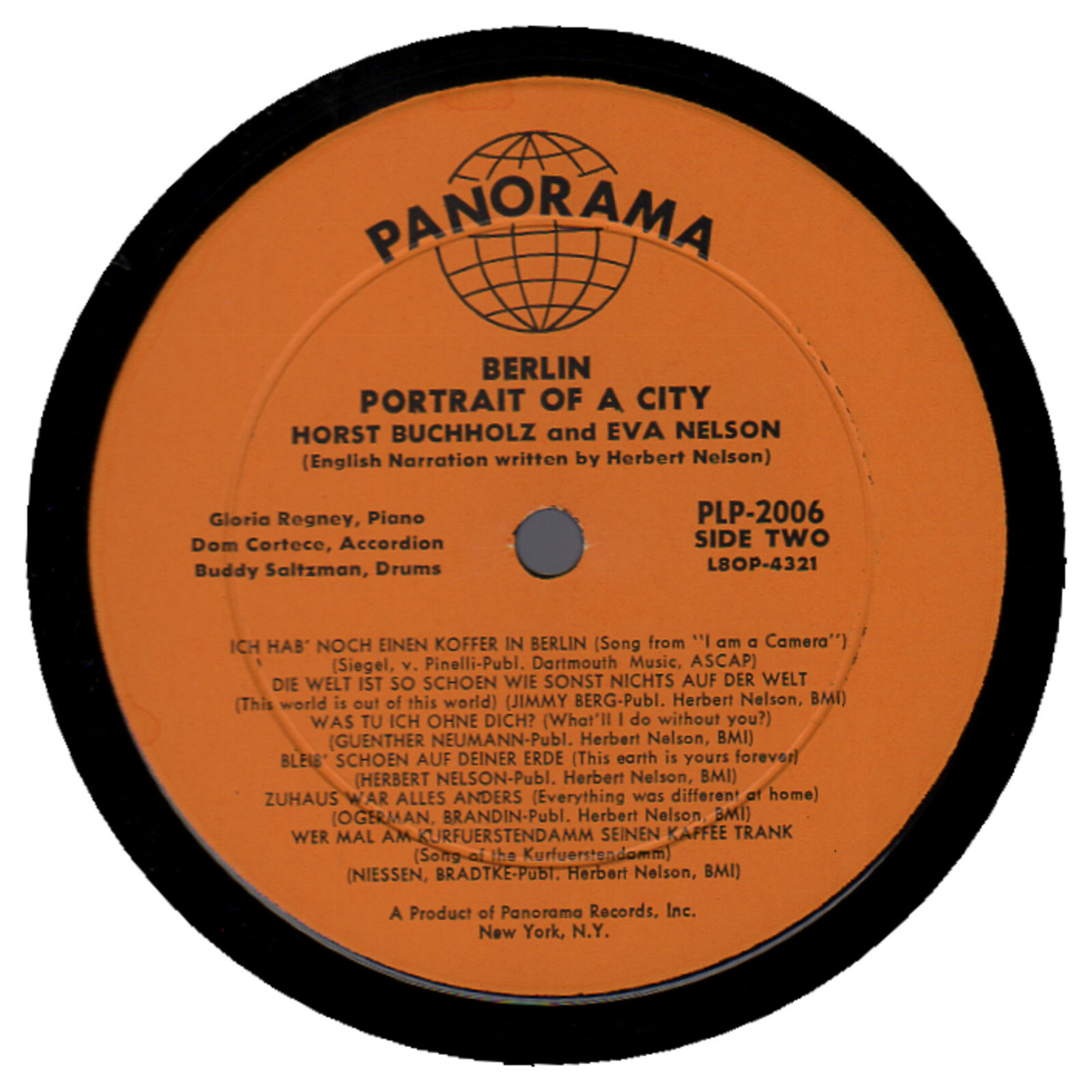 LP 1960 HORST BUCHHOLZ Eva Nelson BERLIN Portrait Of A City USA ...