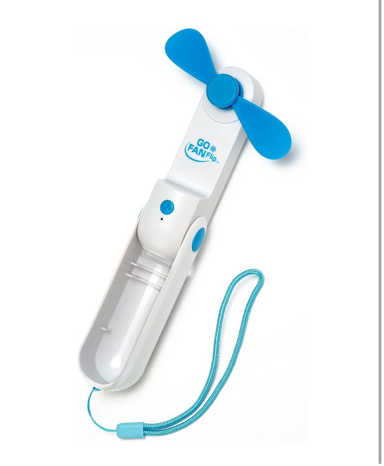 Go Flip Fan USB Rechargeable 10 Hour Run Time Built In Power Bank Brand ...