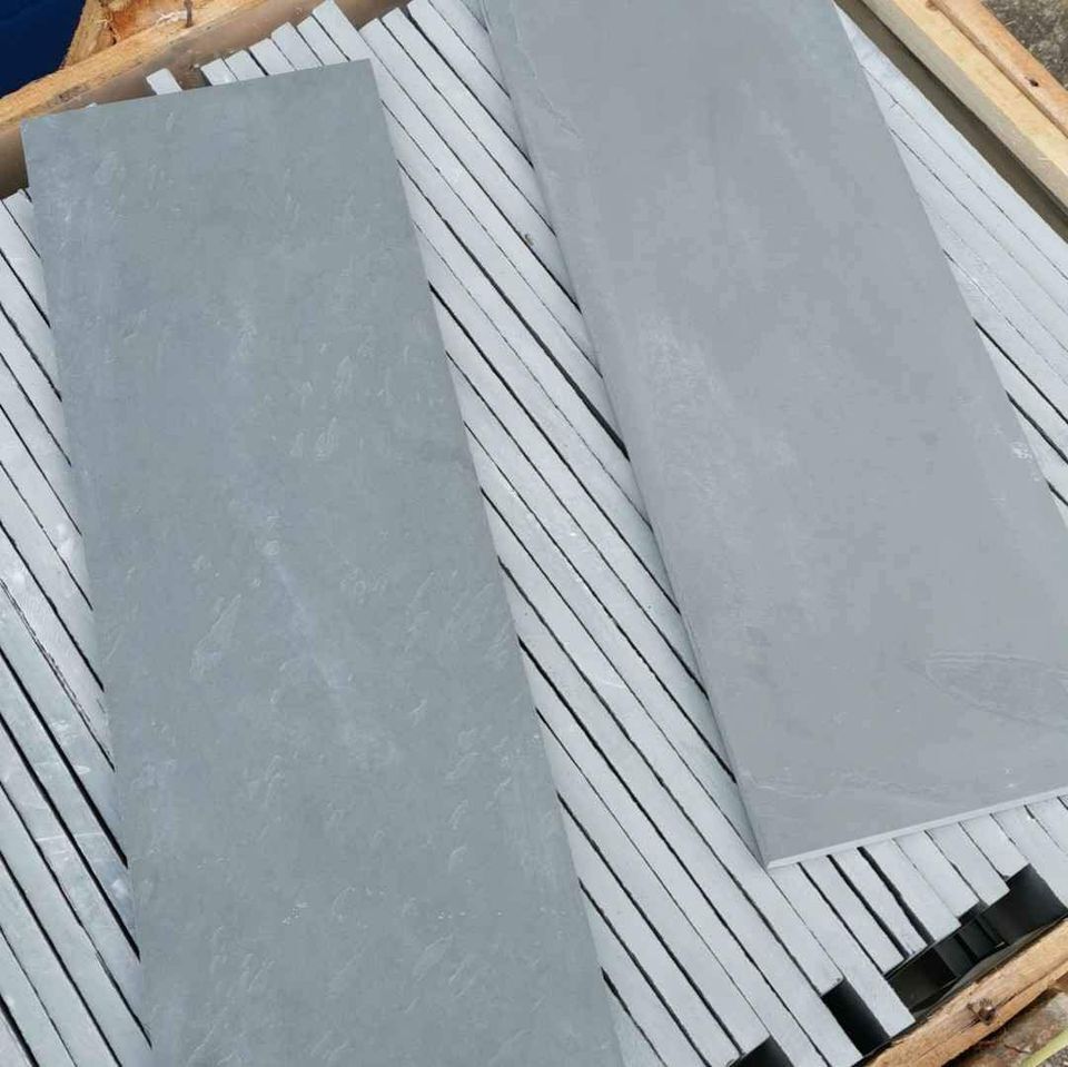 Grey Slate Coping Pond Slabs 800 x 250 | £30.64/m2 | £10.51 collect ...
