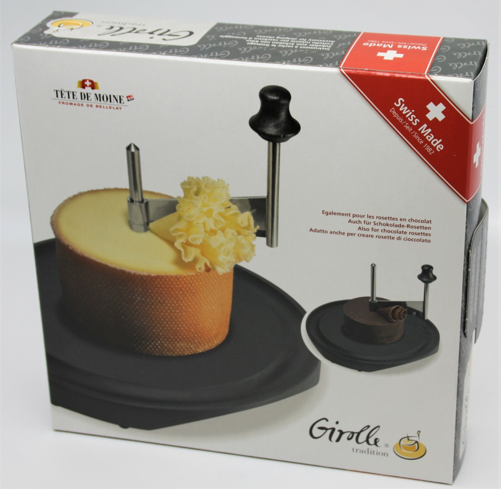 GIROLLE TRADITION ORIGINAL TETE DE MOINE HOBEL CHEESE SLICER RAPE ...