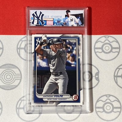 Graded 10 Anthony Volpe Rookie Card 2023 MLB TOPPS BOWMAN 76 New York ...