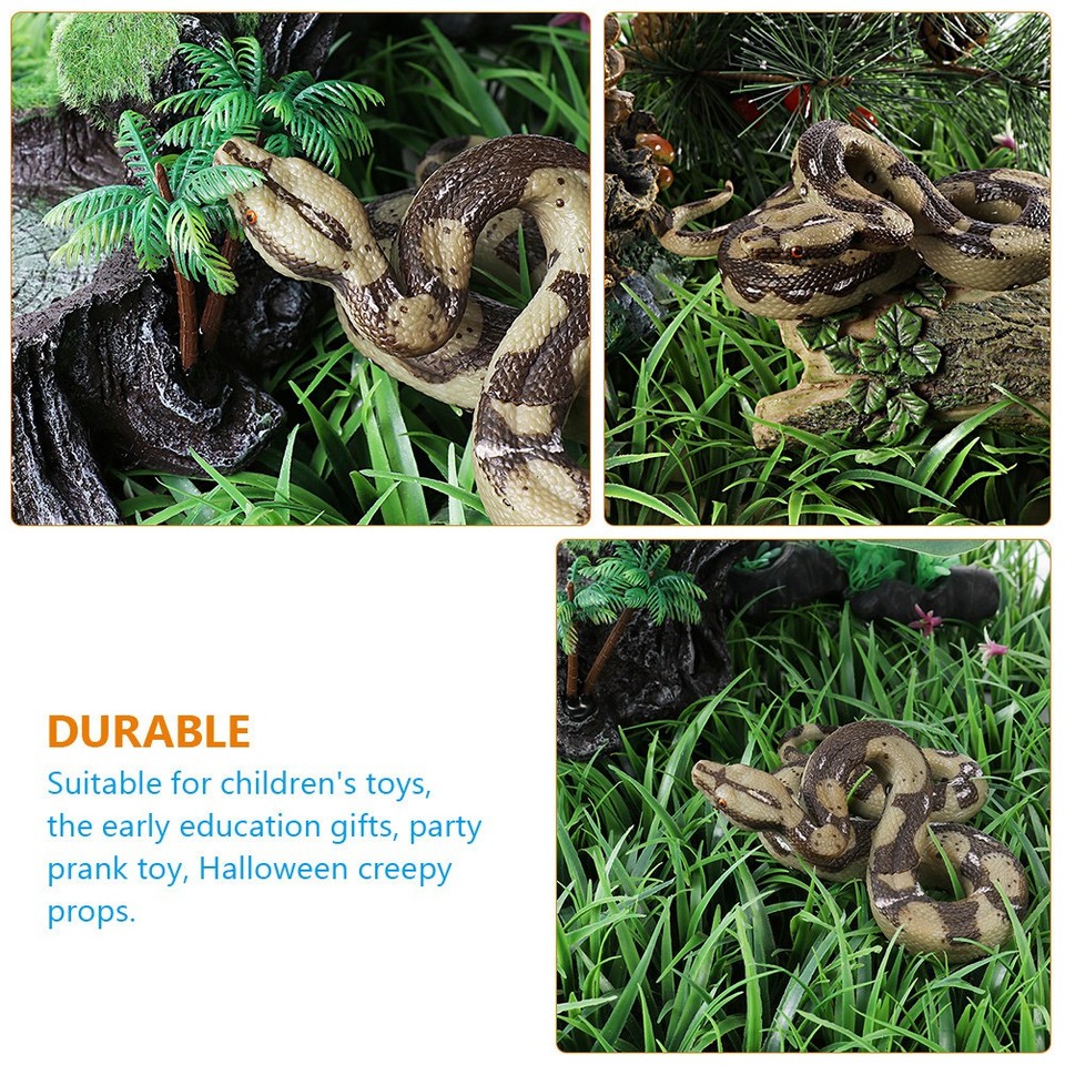 2 Pcs Realistic Snakes Lifelike Articulated Toy Kids Cognitive Toys ...