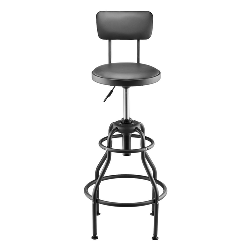 Heavy-Duty Adjustable Shop Stool with Backrest - 300 lbs Load Capacity ...