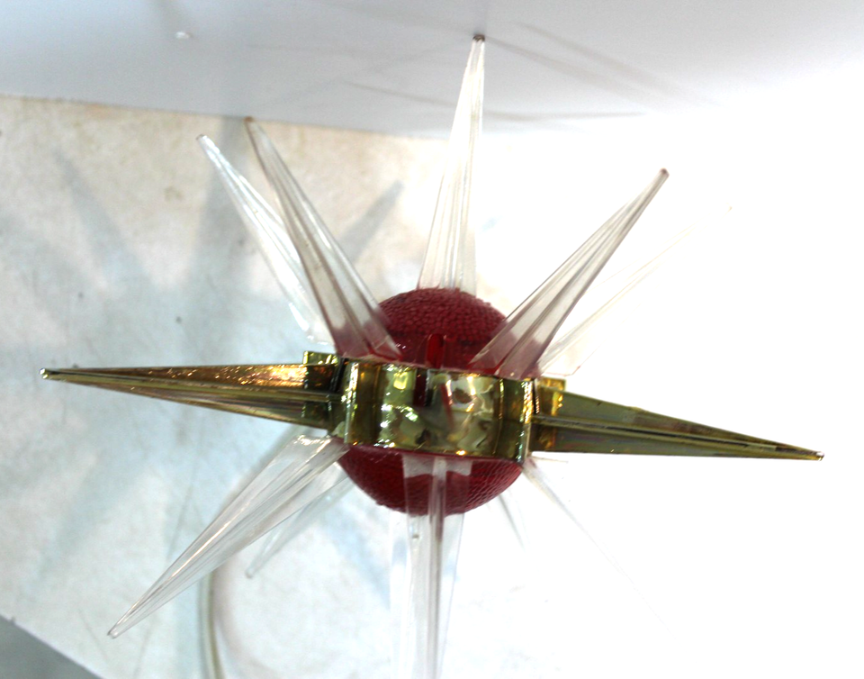 Vintage Mid Century Modern Christmas Tree Topper Bradford Star Sputnik ...