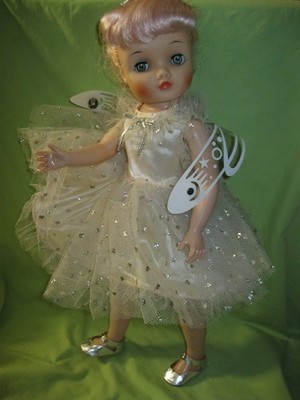 UNEEDA Vintage 1960's Hard Plastic 20" Walker DOLL Pink Hair FAIRY ...