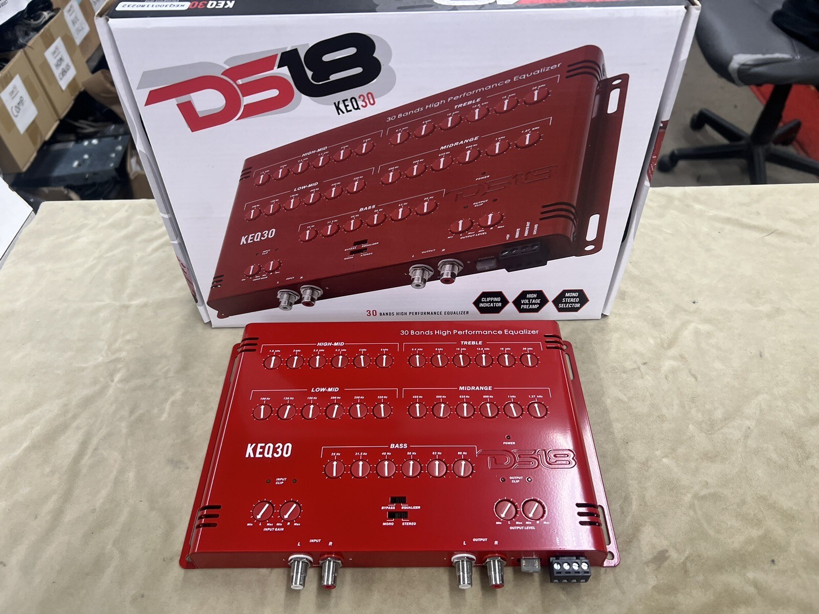 DS18 KEQ30 30 Band Car Stereo Equalizer W/ Clipping Indicator - 9V ...