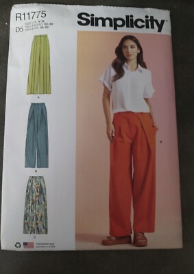 Simplicity Pattern R11775 Sz 4-12 Misses' Trouser Pants S9753 Uncut NEW ...