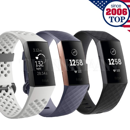 Fitbit Charge 3 Fitness Activity Tracker + Heart Rate Monitor S & L ...