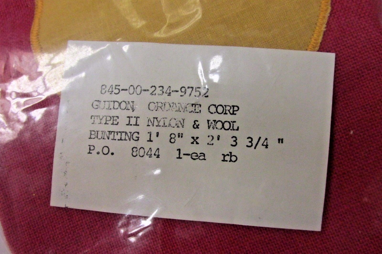 US Military Ordnance Corps Guidon Flag Flaming Bomb Nylon & Wool Type ...