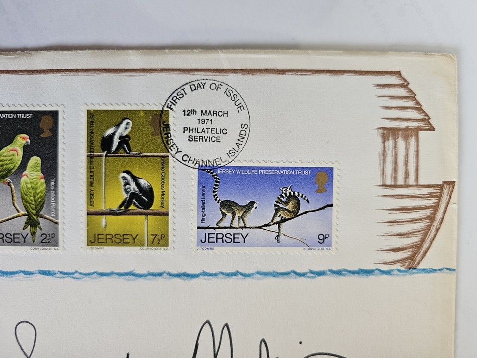 Sir David Attenborough & Desmond Morris Hand Signed First Day Cover ...