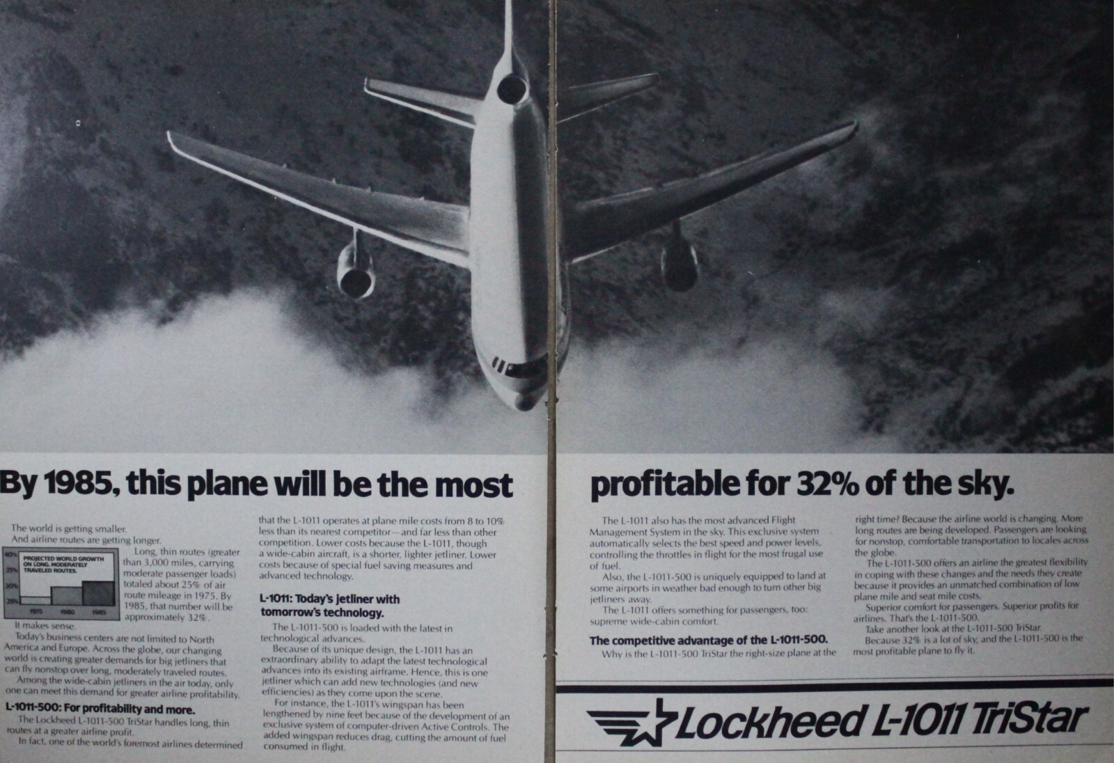 Lockheed L-1011 L 1011 Tristar Jet Magazine Ad Picture Aviation Vintage ...