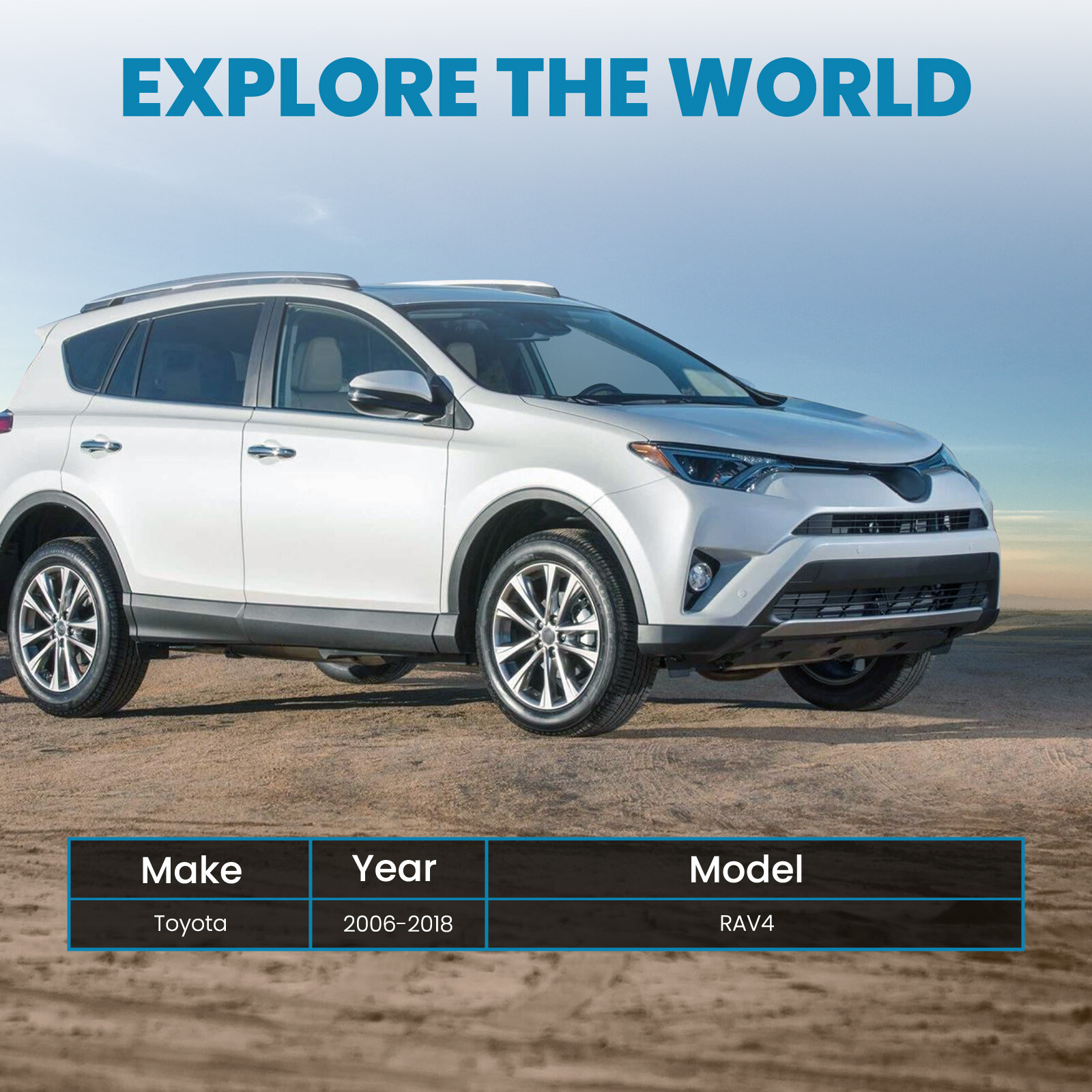 Front 2" Rear 1.5" Full Leveling Lift Kit w/ Spacers For Toyota RAV4 ...