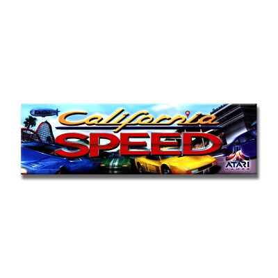 California Speed Premium Arcade Marquee Insert Reproduction Header ...