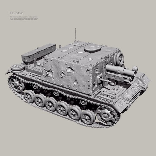 Resin model World War II tanks and tanks Body length 65mm Unassembled ...