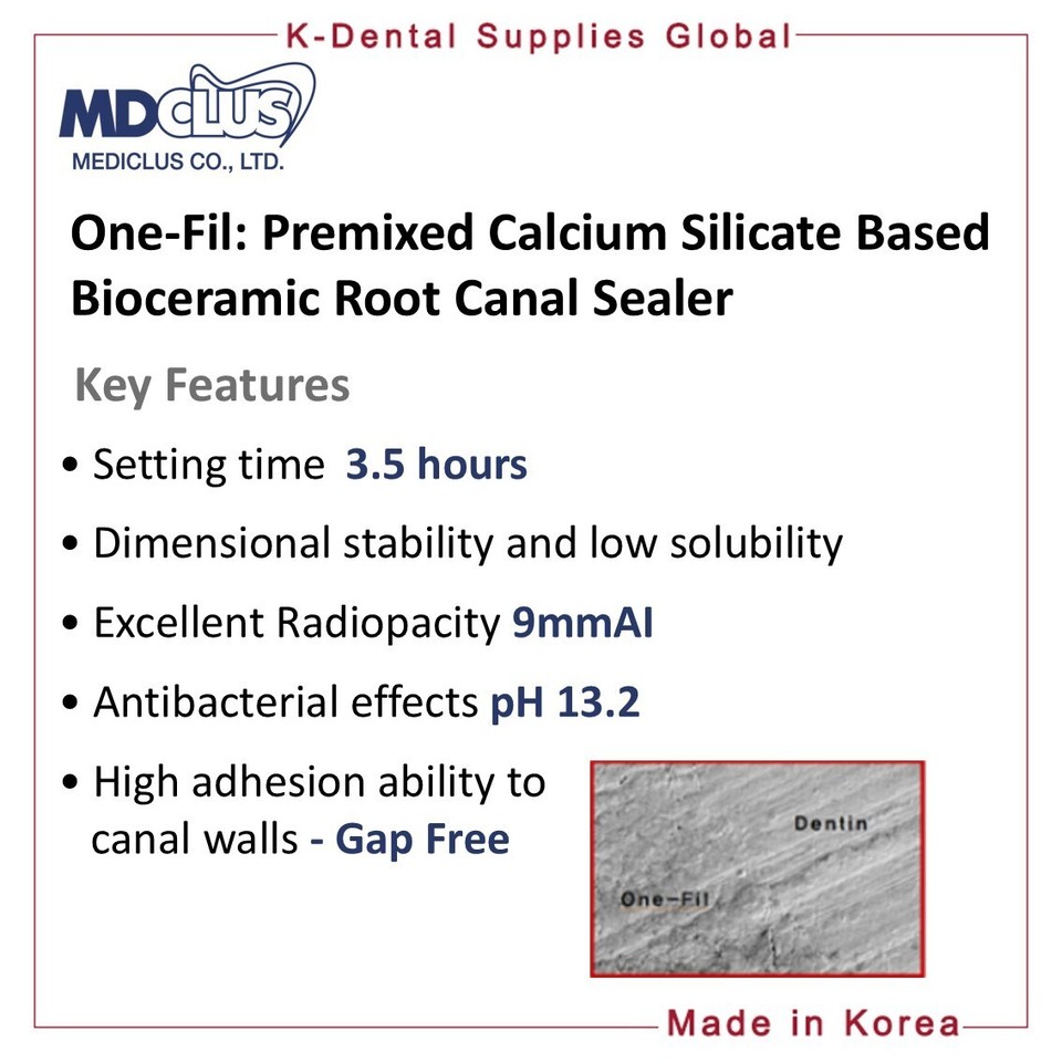 Mediclus One-Fil Premixed Bioceramic Root Canal Sealer 2 types | eBay UK