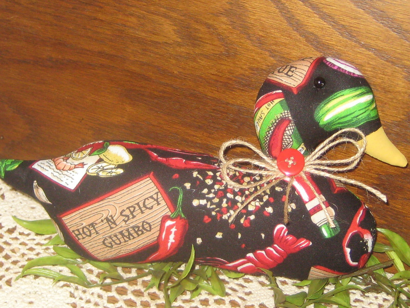 Kitchen Decor 3 Cajun Cooking Fabric Ducks Centerpiece Wreath Accents ...