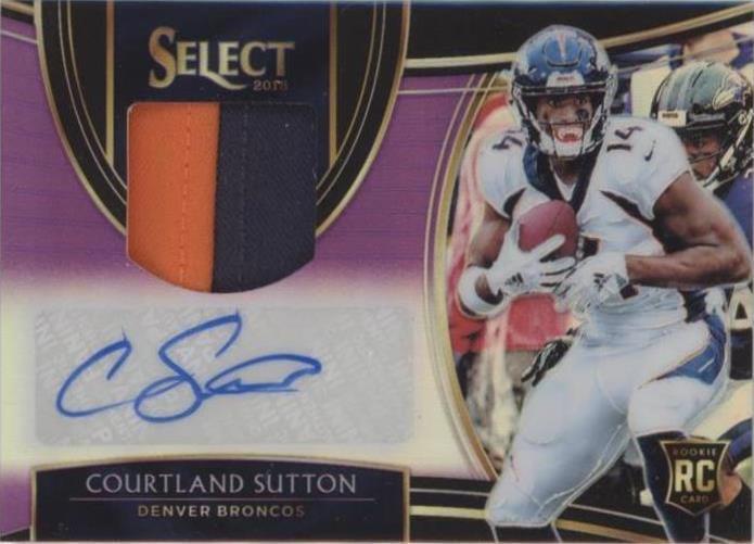 2018 Panini Select - Rookie Signature Memorabilia Courtland Sutton #RM ...