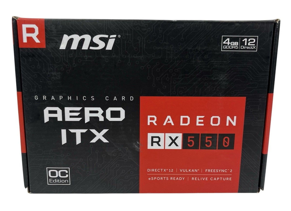 Blowout Sale MSI Radeon RX 550 Aero ITX 4g OC Graphics Card 4gb Gaming ...