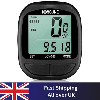 WIRELESS LCD BIKE COMPUTER SPEEDO ODOMETER WATERPROOF SPEEDOMETER CYCLE ...