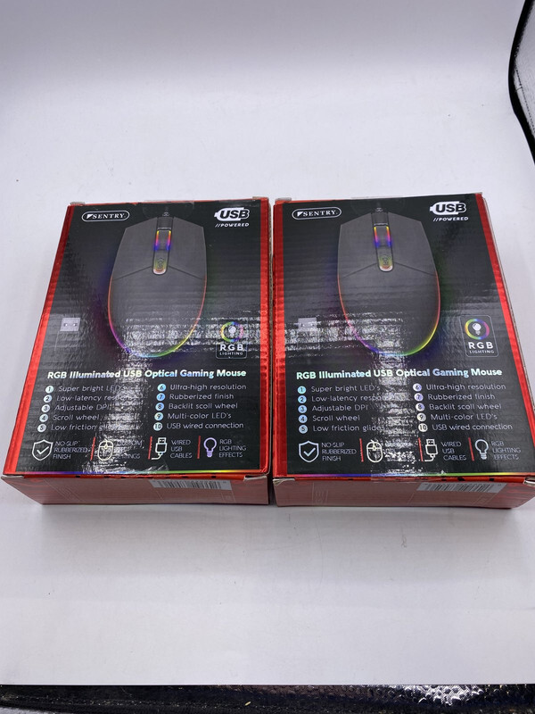 LOT OF 2 SENTRY KX50 RGB ILLUMINATED USB OPTICAL GAMING MOUSE | eBay