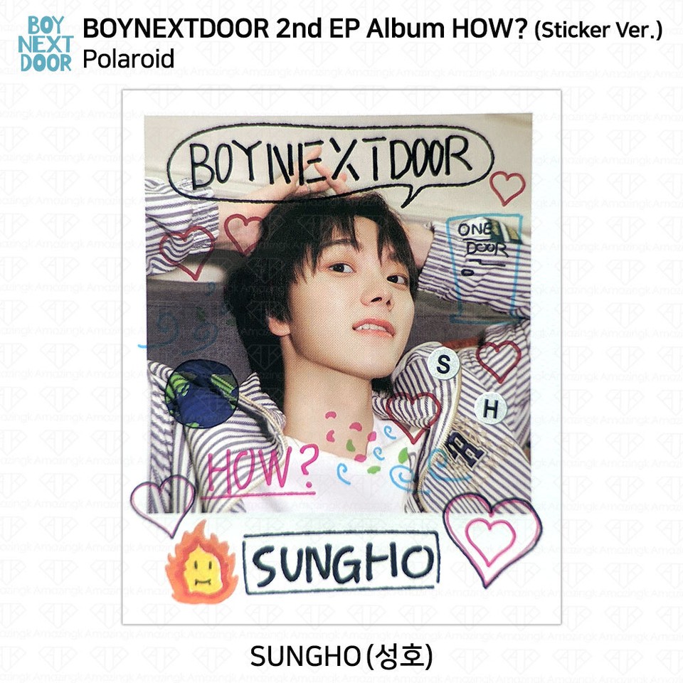 BOYNEXTDOOR 2nd EP Album HOW? Photocard Postcard Polaroid Meme Card ...