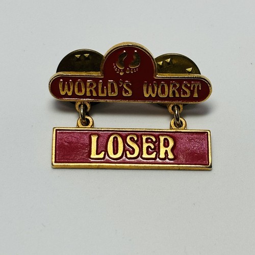 Funny Worlds Worst Loser Pin Red Dangle Hang Ten Jewelry Vintage Humor ...