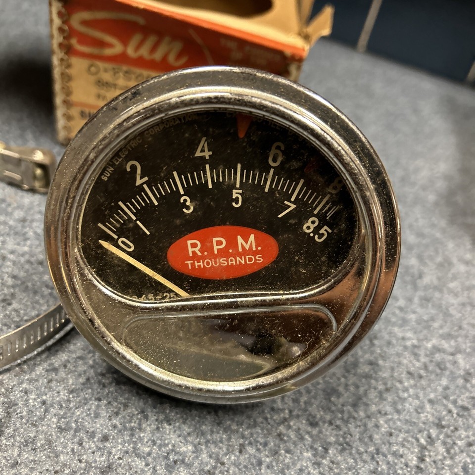 Sun 0-8500 Tach, 2245-20, Chrome Cup, NOS? Tachometer, Tach | eBay