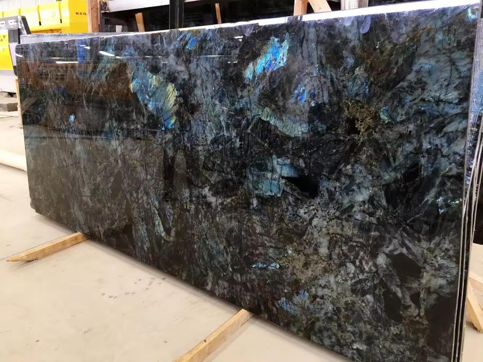 Kitchen Countertop, Natural Blue Labradorite Stone Bathroom Vanity Top ...