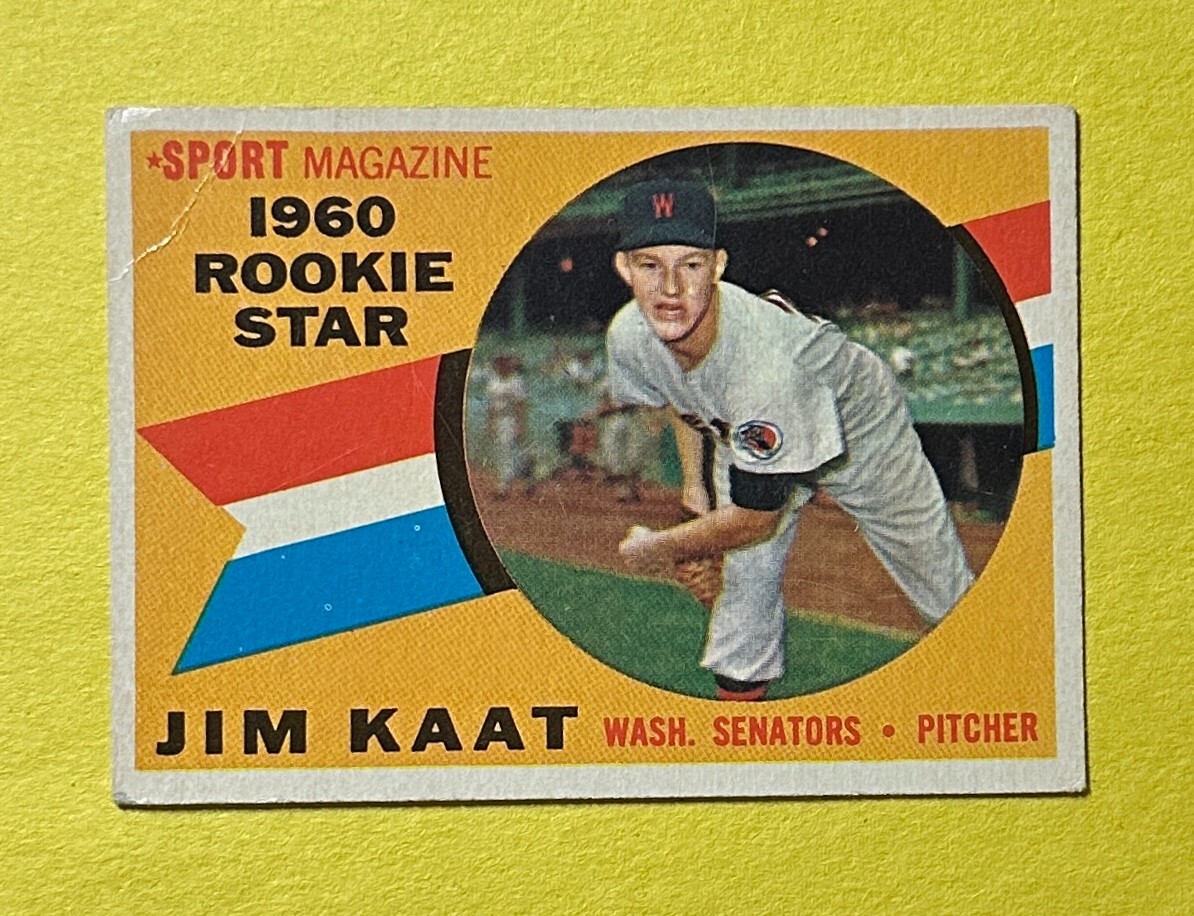 1960 TOPPS JIM KAAT ROOKIE STAR #136 SENATORS | eBay
