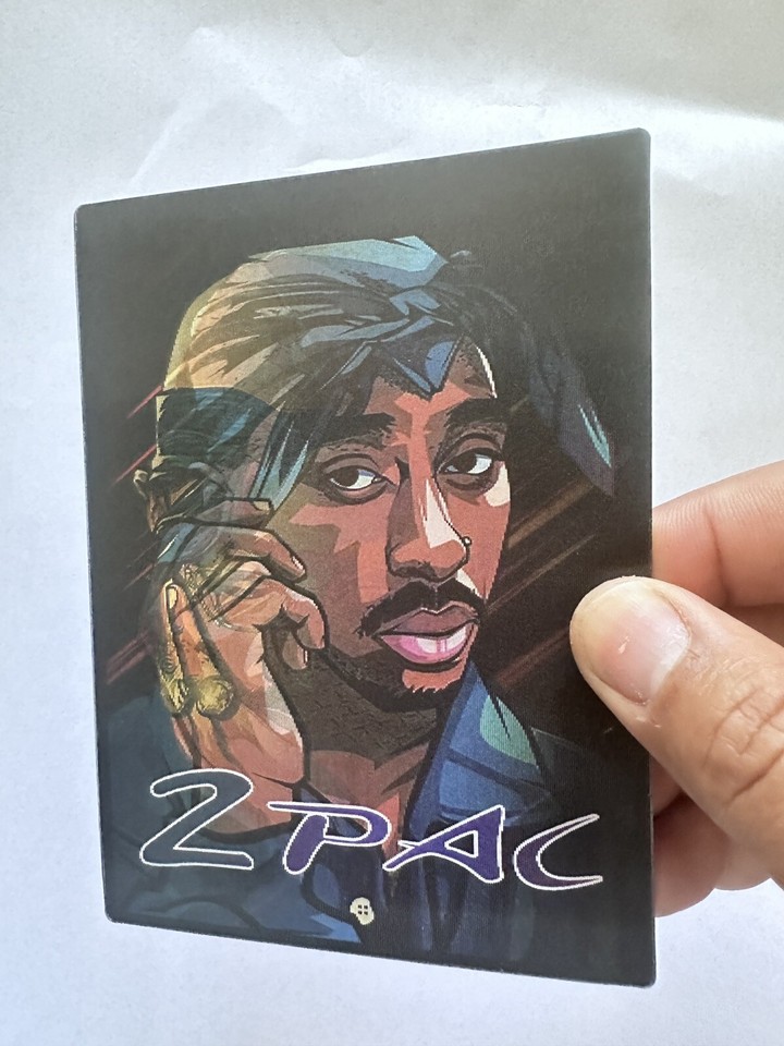 2PAC TUPAC SHAKUR 3D LENTICULAR MOTION MOVING CAR STICKER DECAL PEEKER ...